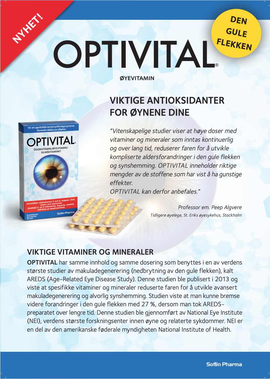 Informasjons ark Optivital - Soflin Pharma AB